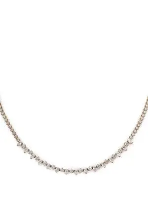 JEWELS AFICIONADO 18kt Rose Gold Diamond Tennis Necklace - Pink