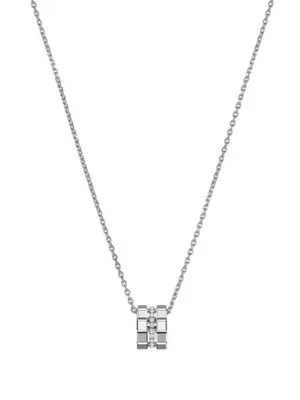 Chopard 18kt Gold Ice Cube Diamond Necklace - White