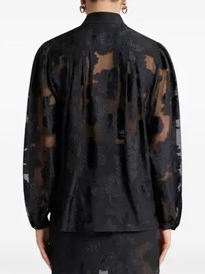 Etro Fil-coupé Effect Chiffon Shirt
