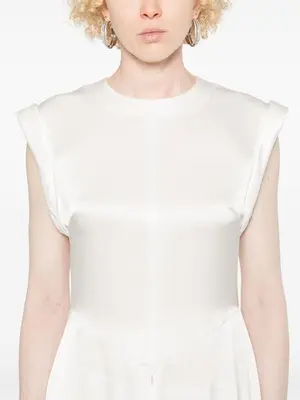 David Koma Roll-cuffs Satin Blouse
