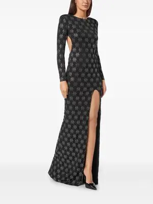 Philipp Plein Monogram Embellished Long Dress