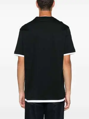 Brioni Logo-embroidered T-shirt - Black