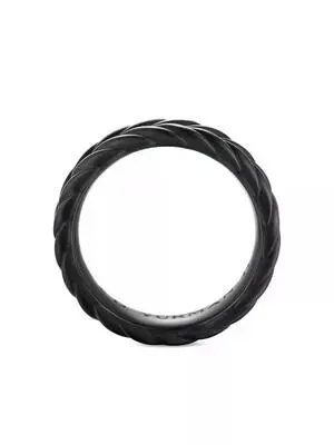 David Yurman Chevron Band Ring - Black