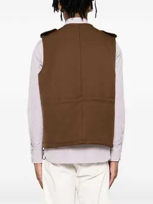 Caruso Padded Gilet - Brown