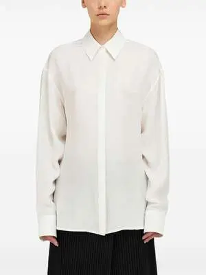 FERRAGAMO Gancini-print Shirt - White