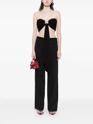 Christopher Esber Bezel Quartz Draped Top - Black