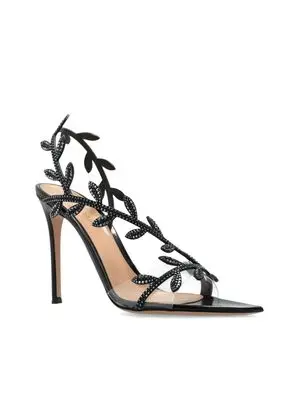 GIANVITO ROSSI Crystal Flavia Sandals - Black