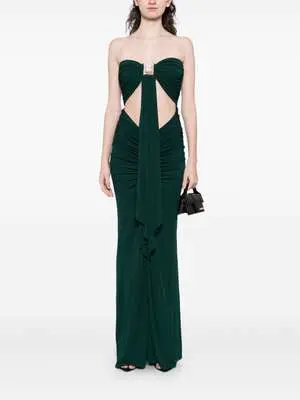 Christopher Esber Bezel Quartz Disconnect Dress - Green