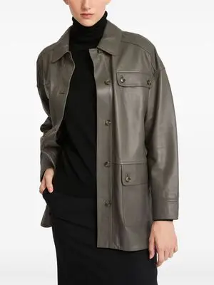 YVES SALOMON Belted Leather Jacket