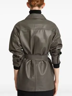 YVES SALOMON Belted Leather Jacket