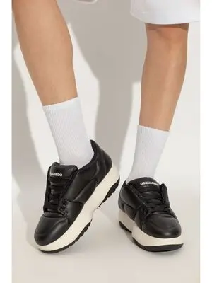 Dsquared2 Quilted Leather Flatform Sneakers