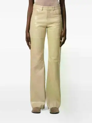 AMI Paris Straight-leg Leather Trousers