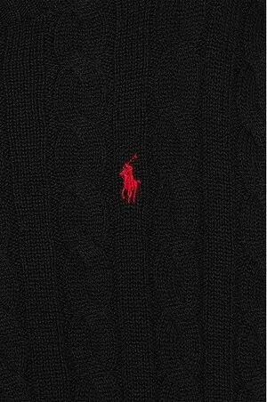 Polo Ralph Lauren Cable Knit Cotton Sweater - Black