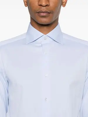 Zegna Mélange-effect Shirt - Blue