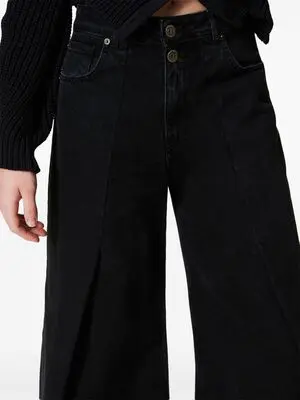 TWINSET Cropped Wide-leg Jeans