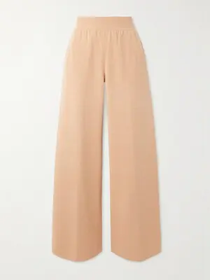 Loro Piana Cashmere And Silk-blend Wide-leg Pants - Neutrals