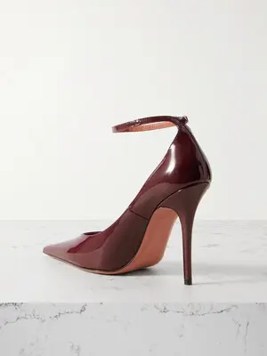 Amina Muaddi Anok Patent-leather Pumps - Burgundy