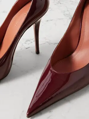 Amina Muaddi Anok Patent-leather Pumps - Burgundy