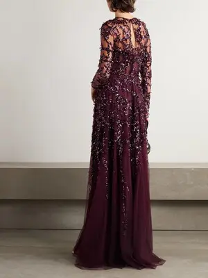 Zuhair Murad Embellished Tulle Gown