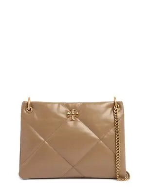 Tory Burch TORY BURCH Kira Quilted Leather Shoulder Bag - Taupe Oak