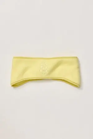 Free People FP Movement Fleece Ear Warmers Light Yellow