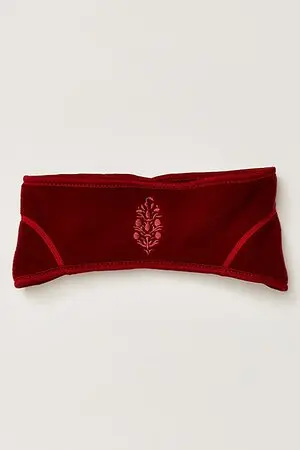 Free People FP Movement Fleece Ear Warmers Maroon