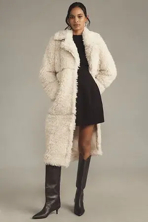Badgley Mischka Yara Luxe Faux-fur Coat Jacket