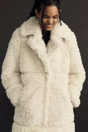 Badgley Mischka Yara Luxe Faux-fur Coat Jacket