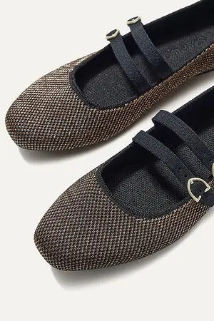 Rothy's The Double Buckle Mary Jane Flats - Bronze