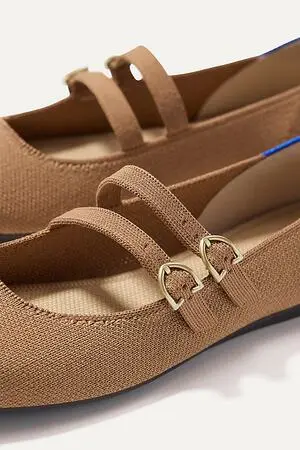 Rothy's Double Buckle Mary Jane Flats - Tan