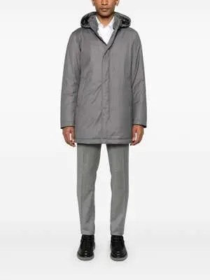 Herno Zip Closure Long Hooded Jacket