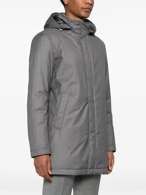 Herno Zip Closure Long Hooded Jacket