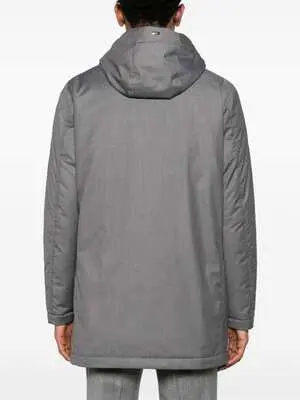 Herno Zip Closure Long Hooded Jacket