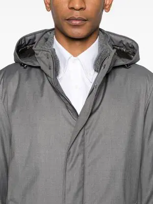 Herno Zip Closure Long Hooded Jacket