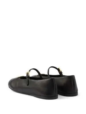 Prada Leather Ballet Flats - Black