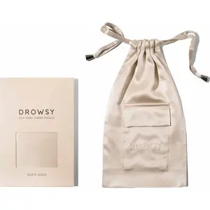 DROWSY SLEEP CO. Silk Carry Pouch - Dusty Gold
