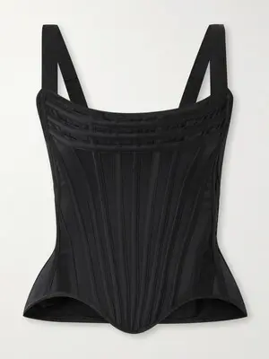 WIEDERHOEFT Recycled-satin Bustier Top