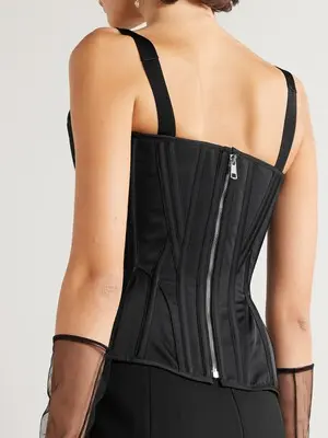 WIEDERHOEFT Recycled-satin Bustier Top