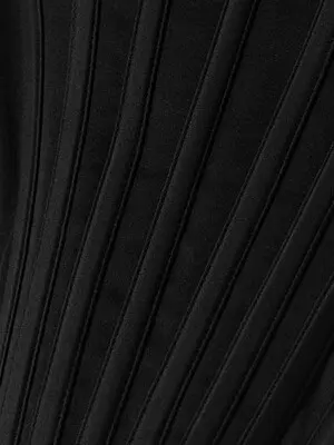 WIEDERHOEFT Wasp Strapless Recycled-satin Bustier Top - Black