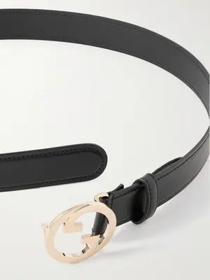 Gucci Blondie Leather Waist Belt - Black