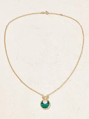 L’ATELIER NAWBAR Circus Moon Small 18-karat Gold Multi-stone Necklace