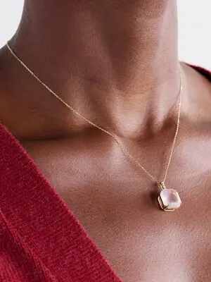 Mateo 14-karat Gold, Topaz And Diamond Necklace