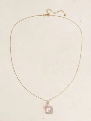 Mateo 14-karat Gold, Topaz And Diamond Necklace