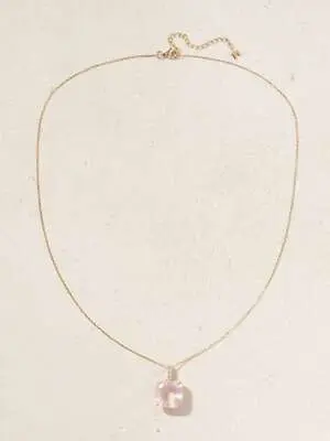 Mateo 14-karat Gold, Topaz And Diamond Necklace
