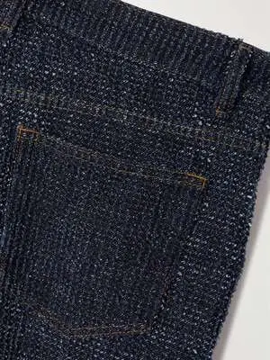 GANNI High-rise Wide-leg Bouclé Jeans