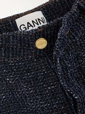 GANNI High-rise Wide-leg Bouclé Jeans