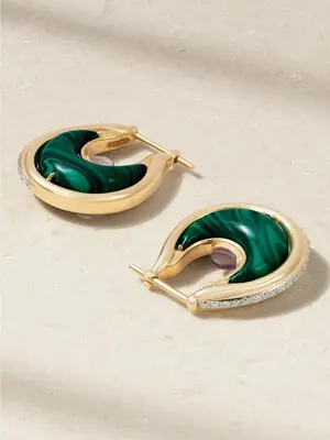 L’ATELIER NAWBAR Diana Big 18-karat Multi-stone Earrings