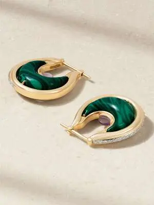 L’ATELIER NAWBAR Diana Big 18-karat Multi-stone Earrings