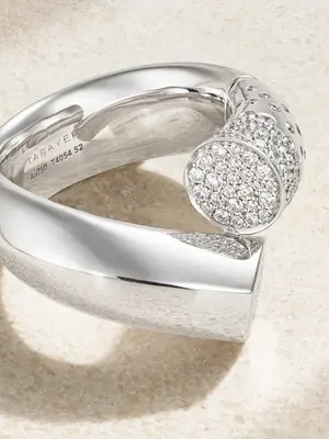 TABAYER Oera Large 18-karat White Diamond Ring