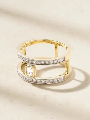 Mateo Le Double Barre 14-karat Diamond Ring
